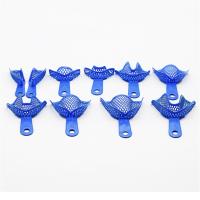 China Plastic Steel Dental Impressions Trays Blue Color For Dentist Tools for sale