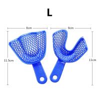China Plastic Steel Dental Impressions Trays Blue Color For Dentist Tools for sale