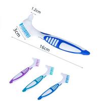 China Double Sided Denture Cleaning Brush Toothbrush Plastic Material CE Certified for sale