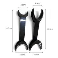 China Plastic Dental Mouth Opener , Lip Cheek Retractor With Transparent Black Color for sale