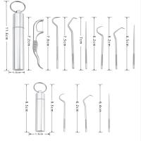 China Non Slip Metal Stainless Steel Toothpick Set For Oral Cleaning for sale