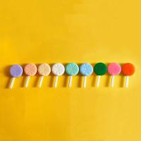 China Macaron Color Orthodontic Aligner Chewies Round Orange Shaped With Handle for sale