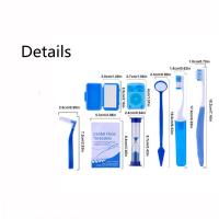 China Colorful Orthodontic Home Care Kit , Portable Dental Braces Cleaning Kit for sale