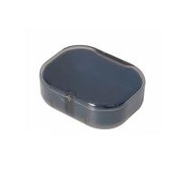 China Food Grade Silicone Dental Retainer Box Container Portable Small Size Square Shape for sale