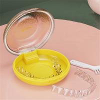 China Safe ABS Material Denture Holder Containers Round Shape For Aligner Storage for sale