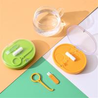 China 2 Layers Green Retainer Case , Dental Retainer Container With Plastic Material for sale