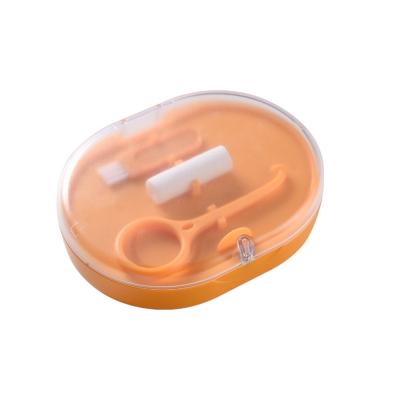 China Orange Color Safe Aligner Case With Mirror Magnetic Closure for sale