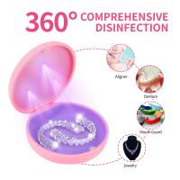 China UVC Disinfectant Aligner Case with display,UV Light Denture Box Slim for sale