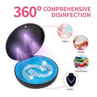 China UVC Disinfectant Aligner Box,Orthodontic Clean Case Black for sale