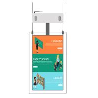 China Indoor White 43 Inch Digital Hanging LCD Screen Ultra Thin Dual Sided Ceiling Mounted for sale