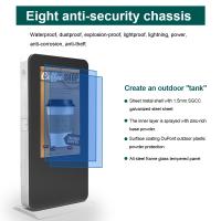 China 55 Inch Interactive Exterior Digital Signage Totem Ultra Bright Waterproof for sale