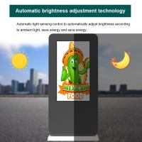 China 55 Inch Interactive Exterior Digital Signage Totem Ultra Bright Waterproof for sale