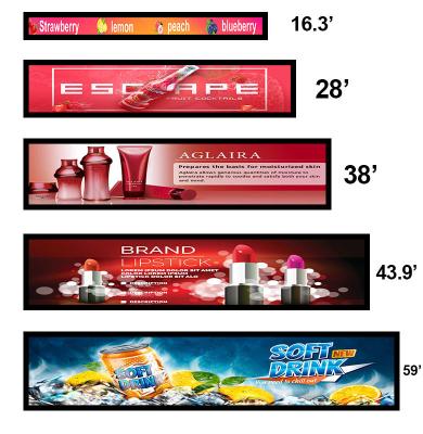 China Wall Mounted Digital Stretched Bar Poster Display 5ms Indoor Ultra Wide Lcd Strips for sale