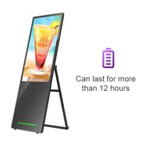 China Android Battery Powered Rechargeable Digital Signage A Type Advertising Display 1920*1080 for sale