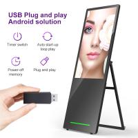 China Android Battery Powered Rechargeable Digital Signage A Type Advertising Display 1920*1080 for sale