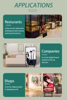 China 43 49 55 Inch Indoor Portable Signage Display with 1920x1080 Resolution and 450 cd/m² Brightness for sale