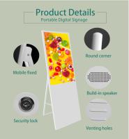 China 43 49 55 Inch Indoor Portable Signage Display with 1920x1080 Resolution and 450 cd/m² Brightness for sale