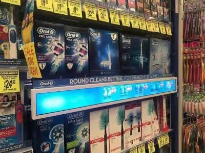 China 23.1 Inch Custom Ultra-Wide Shelf LCD Display with 500cd/m² Brightness and 30,000 Hour Lifespan for Supermarket Advertising for sale