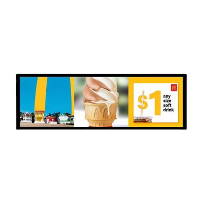 China 60000H Free CMS Stretched Bar LCD Display 350-700 Nit For Shop Shelf Edge for sale