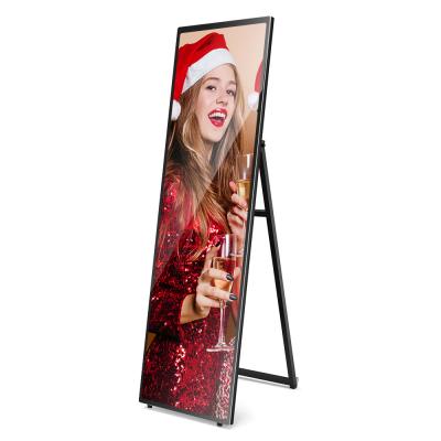 China A Type Potable Digital Signage With 4K HD Resolution Foldable Design Easy Moveable for sale
