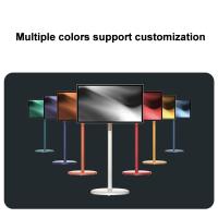 China VETO 32 Inch HD LCD Digital Display Wireless Touch Screen Portable Smart TV On Wheels for sale