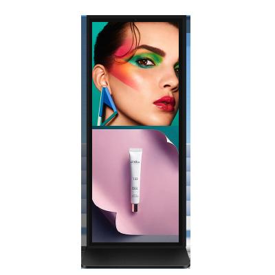 China 70 75 85 98 Inch Floor Stand Digital Signage Full Screen With 60000 Hours Life for sale