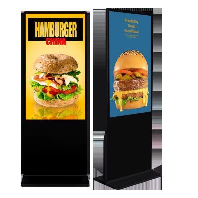 China 43 49 55 65 Inch Floor Standing LCD Display Advertising Screen Digital Signage Kiosk for sale