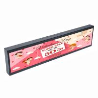 China VETO Customisizd Size Bar LCD Display Ultra Wide Shelf Edge Strip Screen HD  Digital Signage Stretched LCD Panel for sale