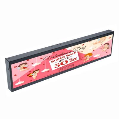China VETO Customisizd Size Bar LCD Display Ultra Wide Shelf Edge Strip Screen HD  Digital Signage Stretched LCD Panel for sale