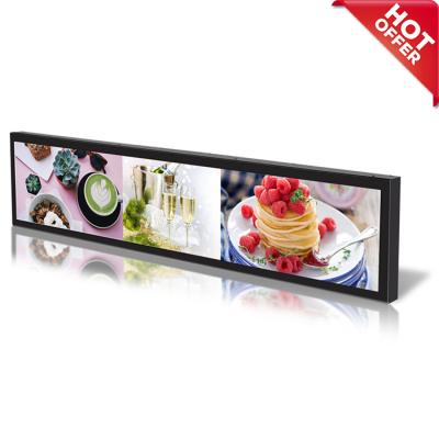 China VETO 23.1 Inch LCD Ultra-Wide Bar Type Wide Advertising Display High Brightness Stretched Bar Monitor For Supermarket Shelves for sale