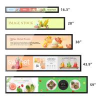 China VETO Shelf Edge Stretched Bar LCD Screen Supermarket WiFi Network Advertising Display for sale