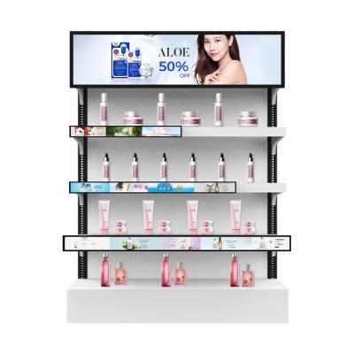 China VETO Custom Size 23.1 inch Ultra Wide Bar Lcd Display Shelf Edge Screen For Commercial Advertising Video Player for sale
