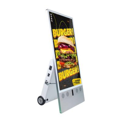 China VETO 43 Inch Outdoor LCD Waterproof Portable Battery Display HD Mobile Digital Poster for sale