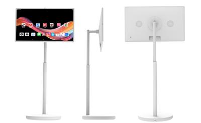 China VETO Wholesale Smart Portable TV 4K Free CMS Wireless Rolling TV Build in Camera for sale
