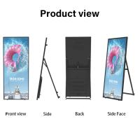 China VETO 70 Inch 4K Resolution LCD Advertising Display Portable Digital Signage with Wheels for sale