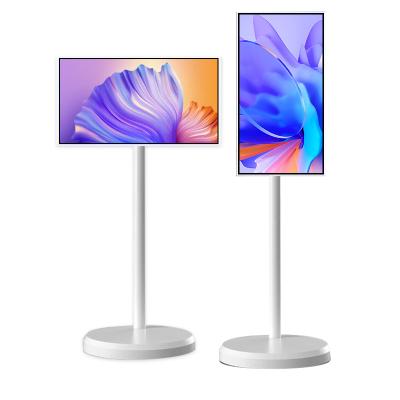 China 32 Inch 4K Resolution Android 15 Portable TV Smart Display with Wireless Floor Standing Digital Signage for sale