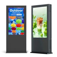 China 55 Inch IP55 Weatherproof Capacitive Touch Screen Floor Standing Digital Kiosk for Outdoor Advertising for sale