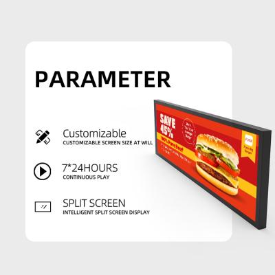 China VETO 35 Inch Bar LCD Display Manufacturer Ultra-Thin LCD Digital Signage For Retail Shelves for sale