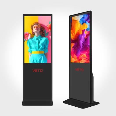 China VETO 43 Inch Floor Standing LCD Advertising Player Ultra-thin Digital Signage Display Manufacturer for sale