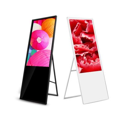 China 43 49 55 Inch Indoor Portable Signage Display with 1920x1080 Resolution and 450 cd/m² Brightness for sale