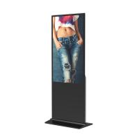China 49 Inch Floor-Standing LCD Advertising Display 1920×1080 Resolution 60,000 Hour Lifespan with Optional Movable Wheels for sale