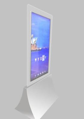 China 55 Inch Double Sided Advertising Kiosk 500 Nits Brightness All Steel Structure 7cm Thickness for sale