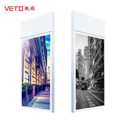 China 43 Inch Aluminum Hanging Double-Sided LCD Digital Signage Display - 450cd/m² Brightness, 70,000+ Hour Lifespan for sale