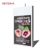 China 43 Inch White Hanging Digital Signage with 450 Nits Brightness and 50000 Hour Life Cycle - Double-Sided LCD Advertising Display for sale