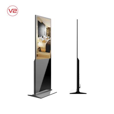China 55-inch Floor Standing Digital Signage with Android OS, 1920×1080 Resolution, 450 cd/m² Brightness for Advertising Display for sale
