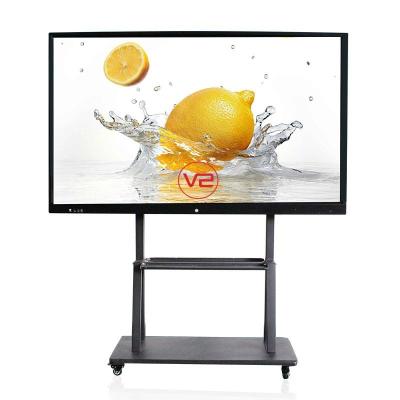 China 55-Inch Infrared 10-Point Multi-Touch Interactive Whiteboard with 500 Nits Brightness and 1920×1080 Resolution for sale