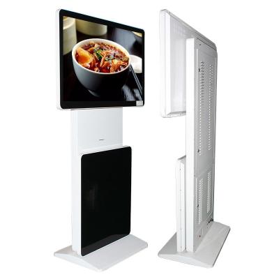 China 55 Inch Vertical Rotatable 180 Degree Advertising Kiosk with 10-Point IR Touch and 400cd/m² Brightness for Commercial Buildings for sale