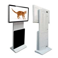 China 43 Inch Rotatable Vertical LCD Advertising Kiosk with 1920x1080 Resolution and 500 Nits Brightness for sale