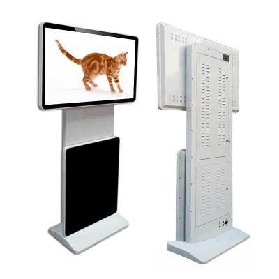 China 43 Inch Rotatable Vertical LCD Advertising Kiosk with 1920x1080 Resolution and 500 Nits Brightness for sale