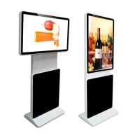 China 43 Inch Rotatable Vertical LCD Advertising Kiosk with 1920x1080 Resolution and 500 Nits Brightness for sale
